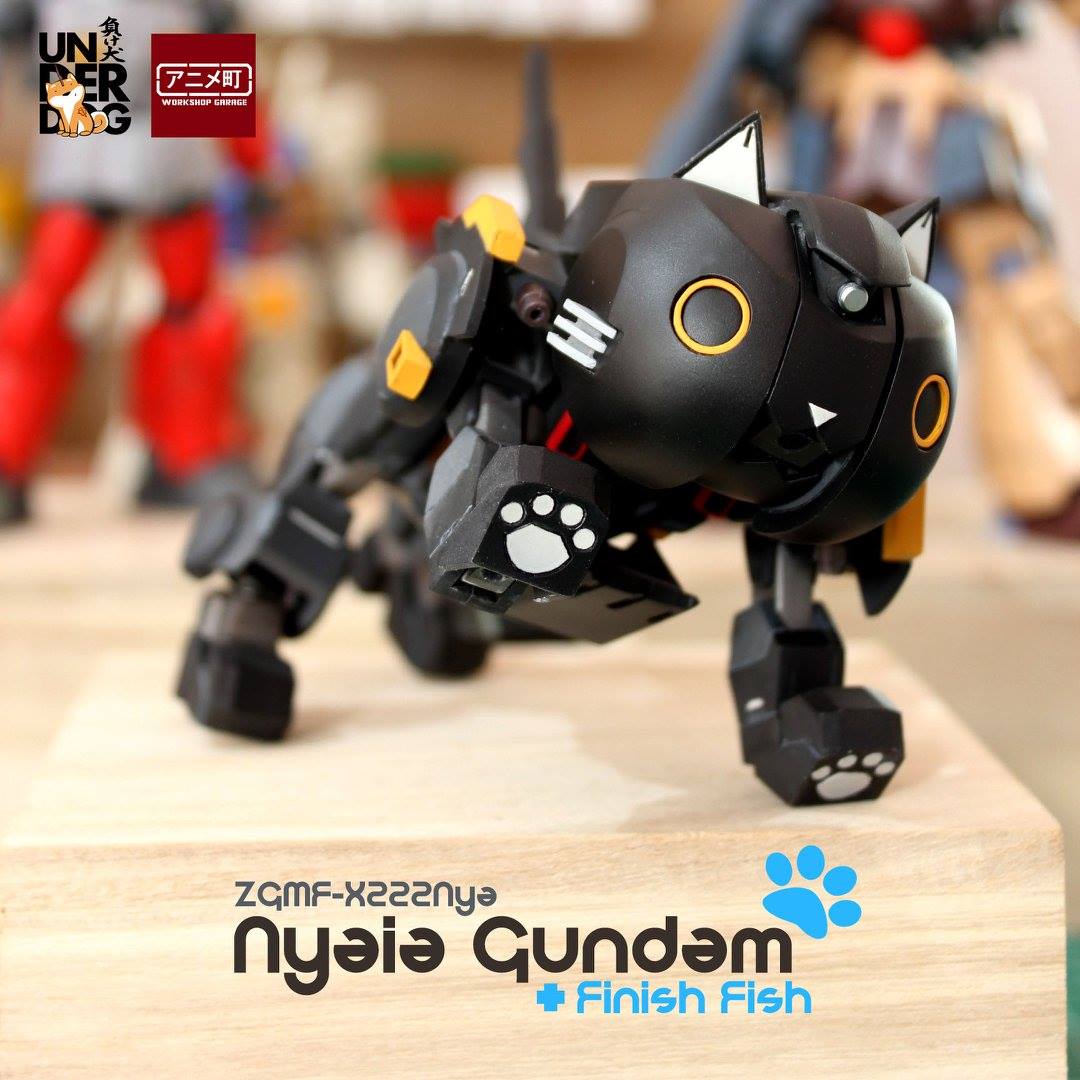 Custom Build: HG 1/144 ZGMF-X222Nya Nyaia Gundam + Finish Fish