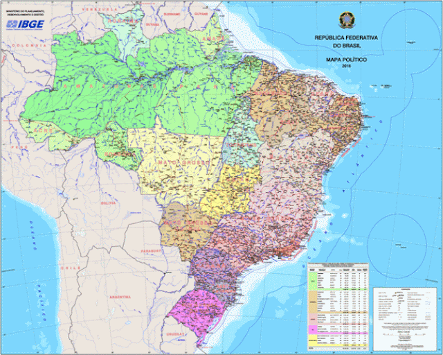 IBGE lança Mapa Político do Brasil ~ Prof. Ricardo Töws