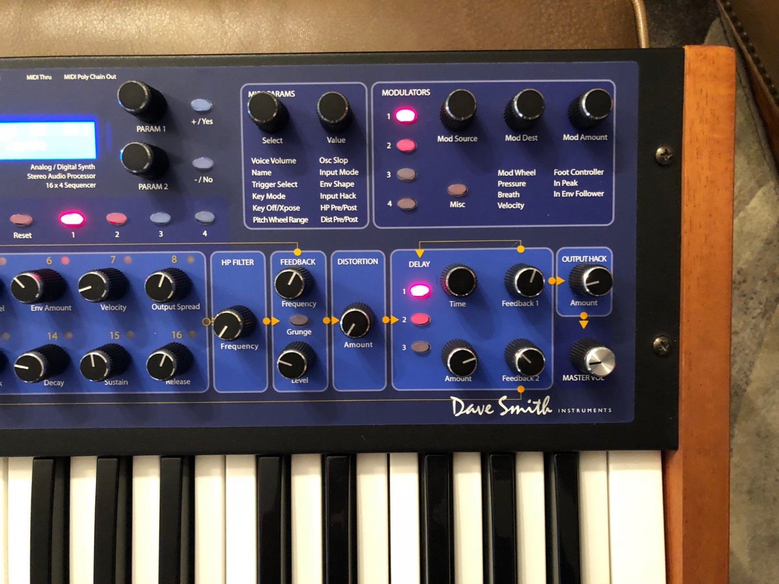 MATRIXSYNTH: Dave Smith Instruments Mono Evolver Keyboard PE w/ Prophet Knobs & Pedal