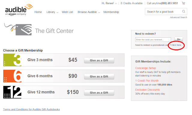 How to use Audible codes to gift an audiobook