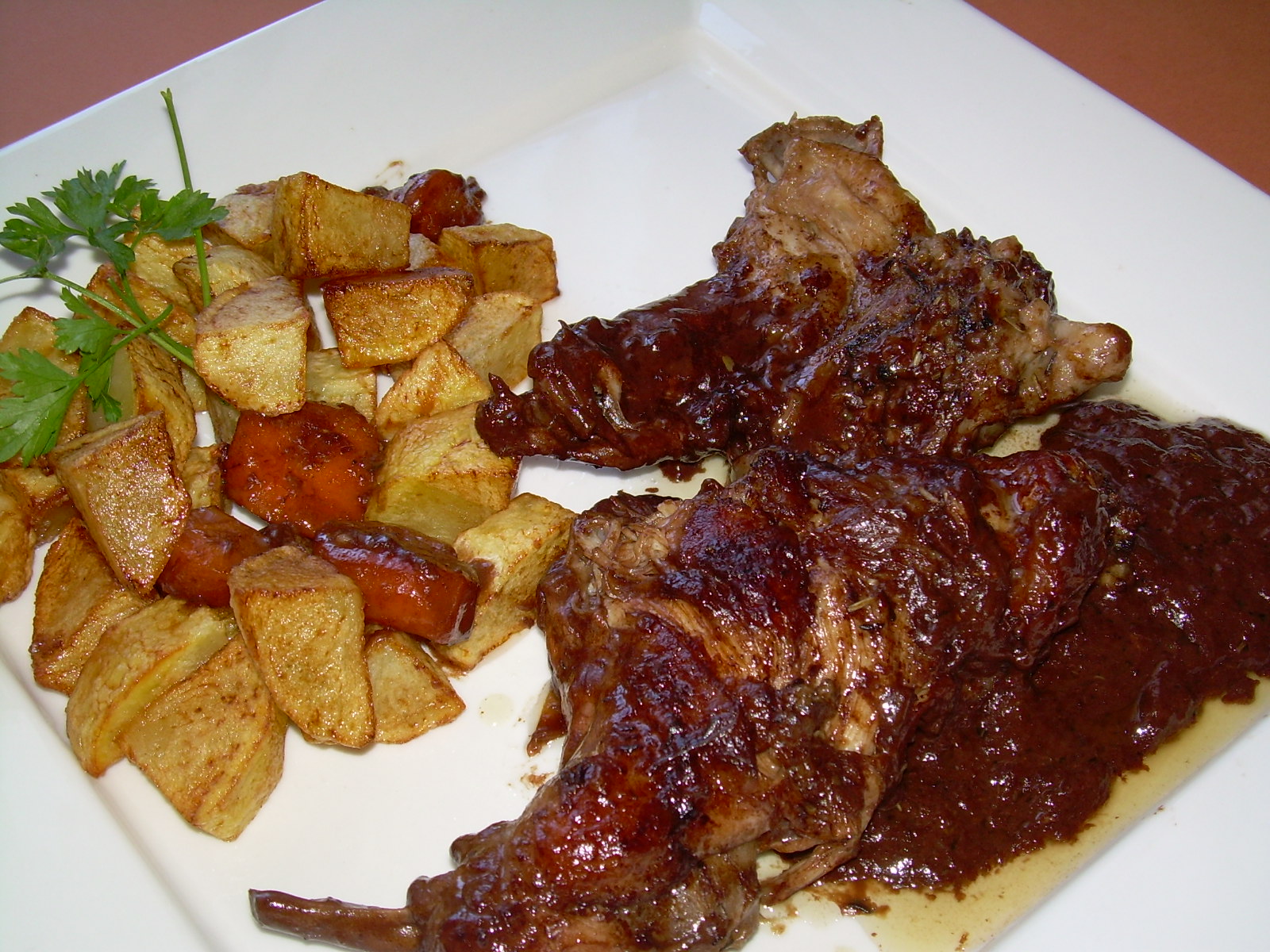 El blog de la tia Berechiña: Conejo al chocolate.