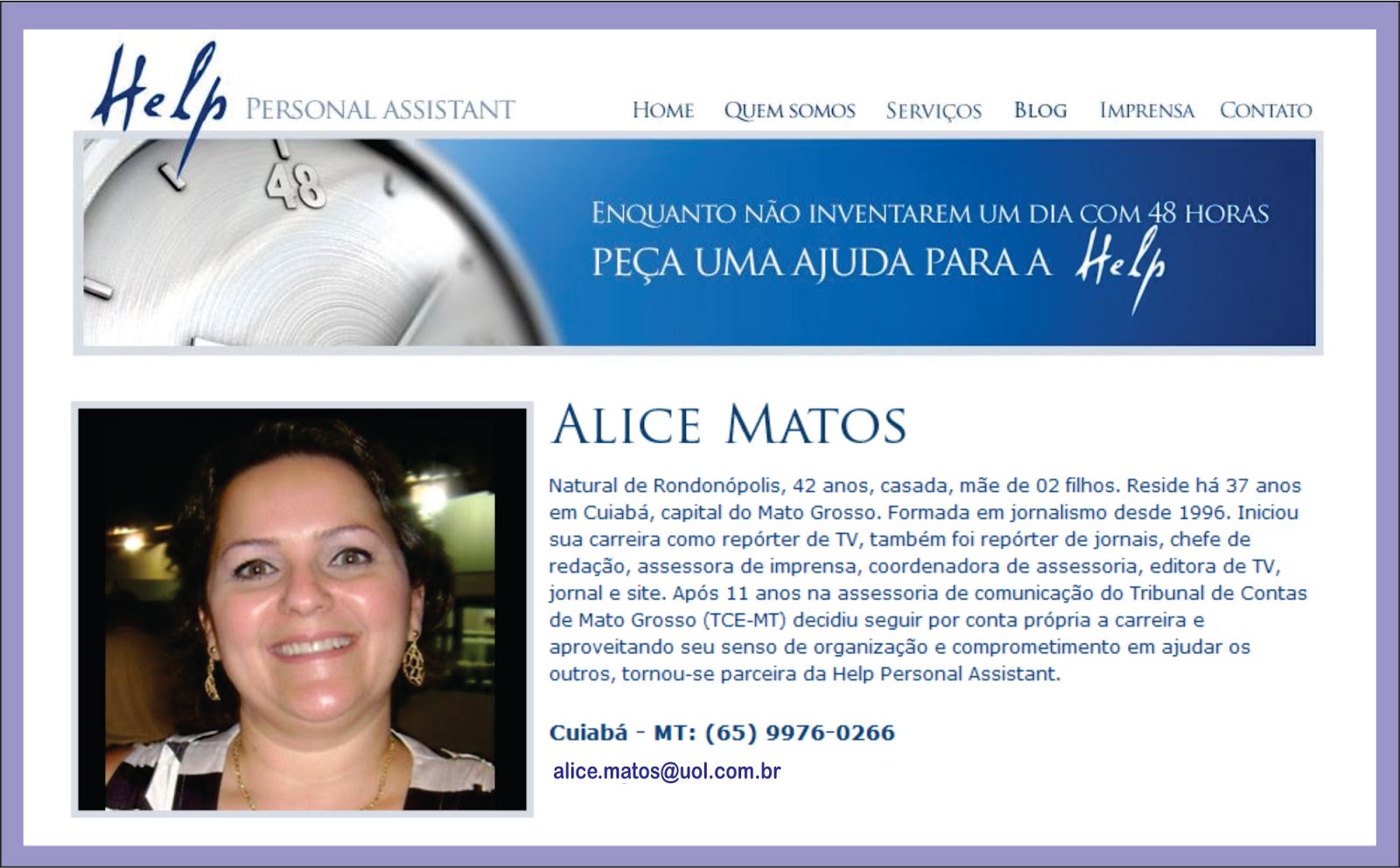 Alice Matos Personal Organizer: Na Mídia