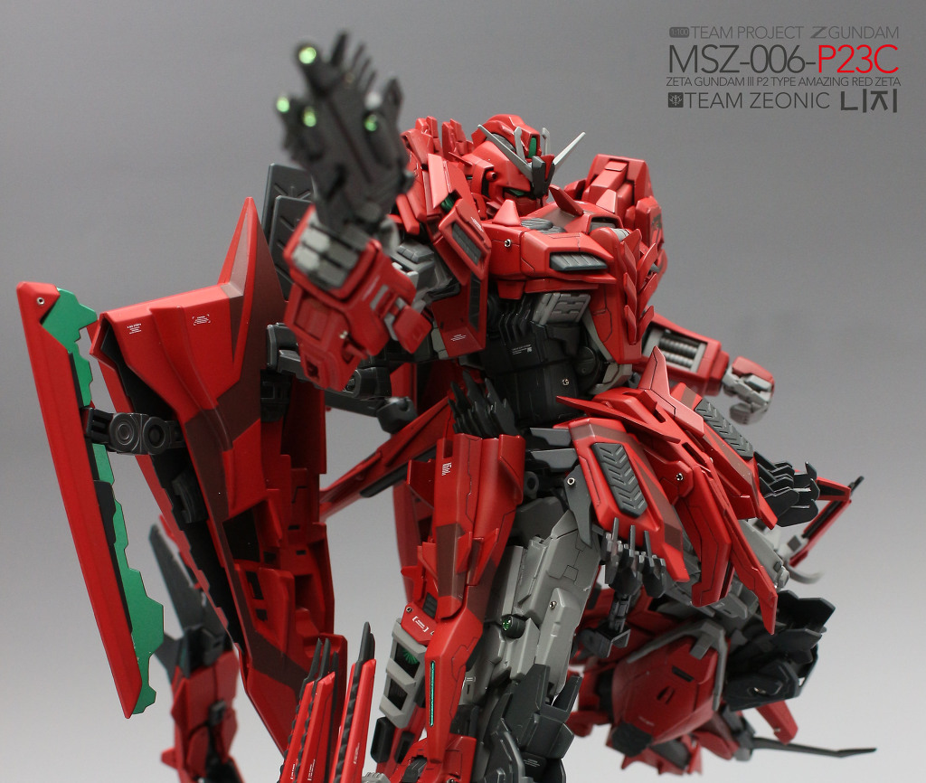 GUNDAM GUY: MG 1/100 MSZ-006-P23C Amazing Red Zeta Gundam - Customized ...