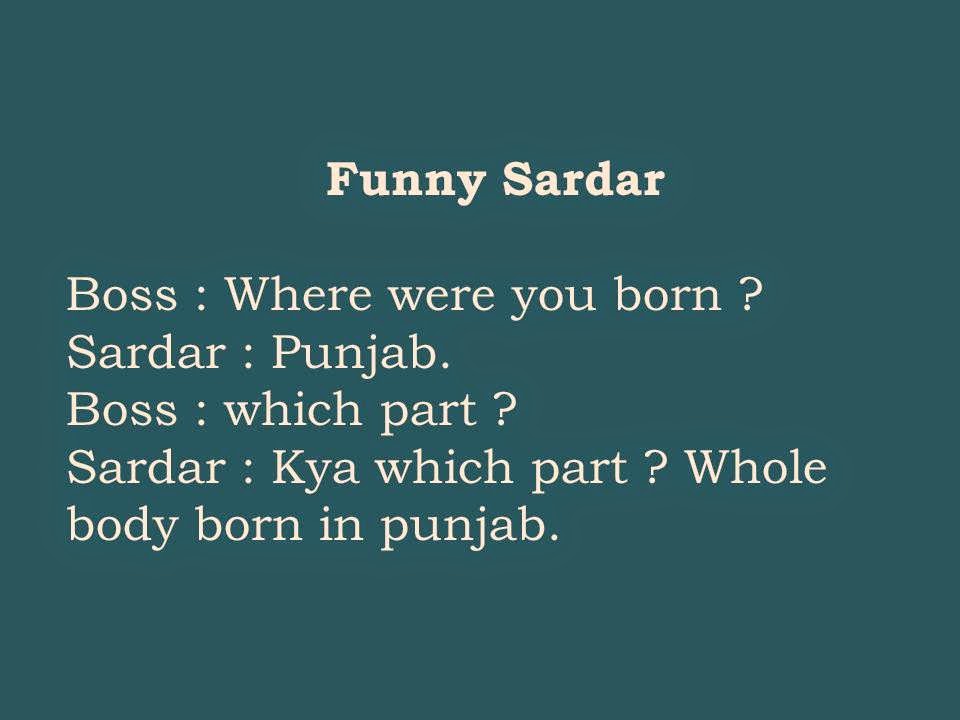 Funny Jokes | Jokes of the Day | Short Jokes : funny sardar jokes