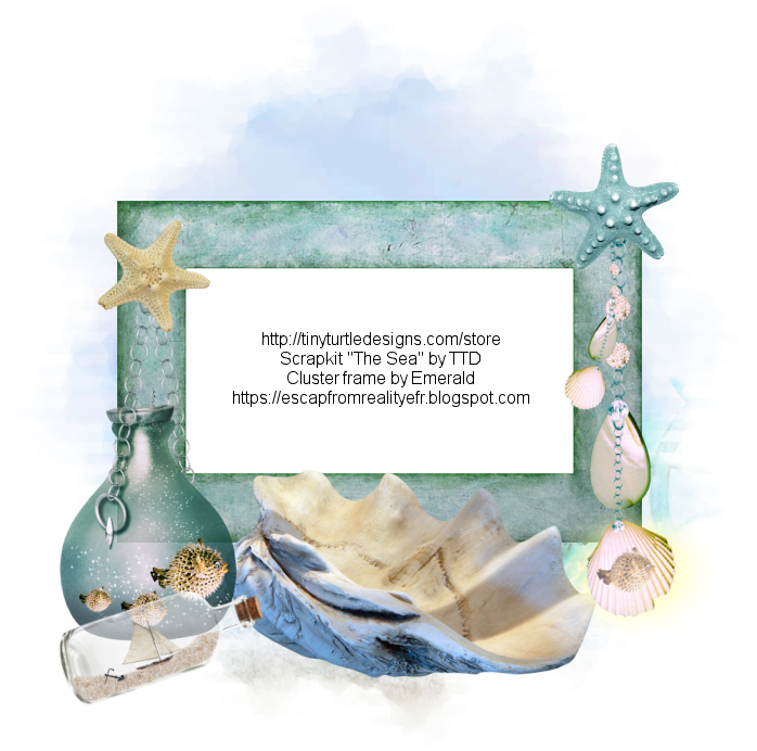 Escape From Reality Blog: FTU Summer Cluster Frames "The Sea"