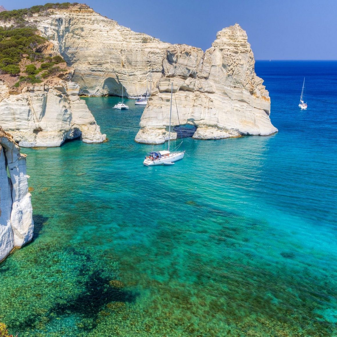 Grèce Croisiere en catamaran dans les Cyclades : Milos Poliegos et Kimolos