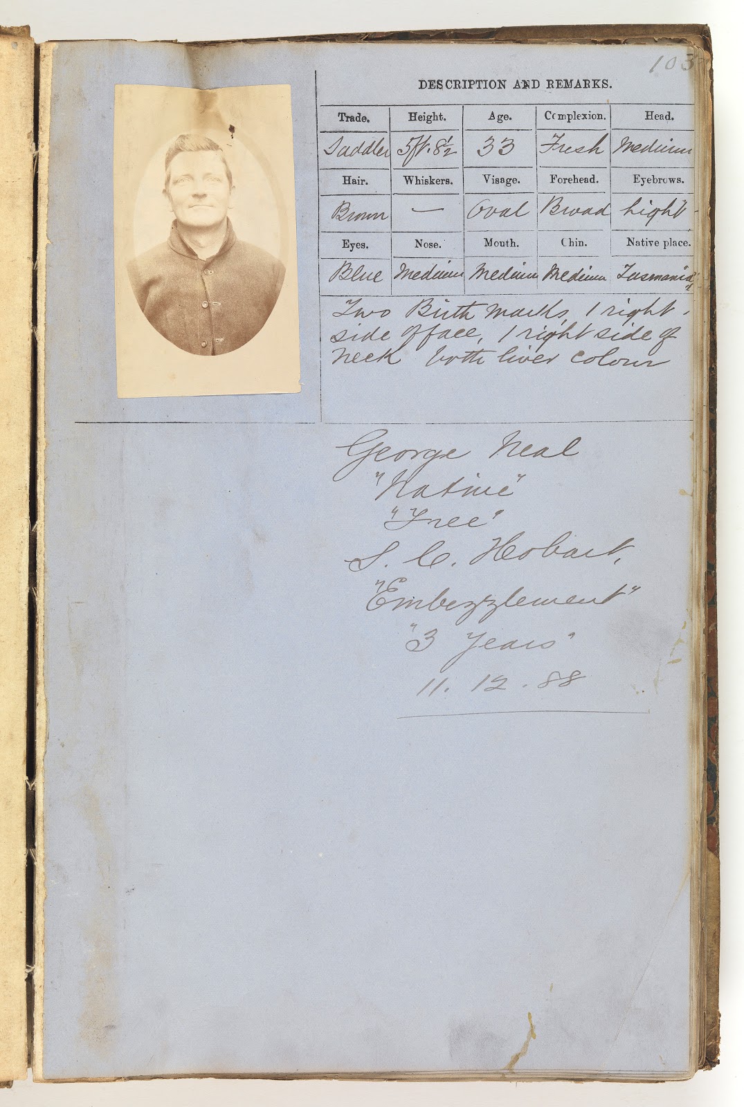 Thomas J. Nevin | Tasmanian Prisoner Photographs 1870s-1880s: 2016