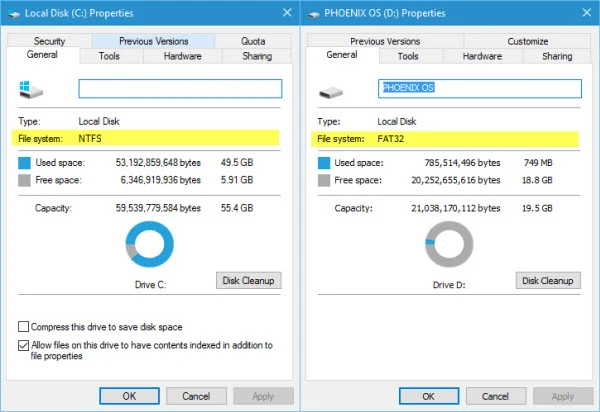 الفرق بين الفورمات بـ FAT , FAT32 , NTFS , REFS , exFAT