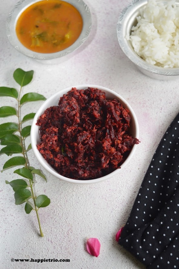 Kerala Style Beetroot Thoran - Cook with Sharmila