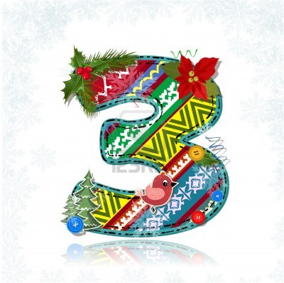 BAÚL DE NAVIDAD: Números de Navidad, papel de regalo
