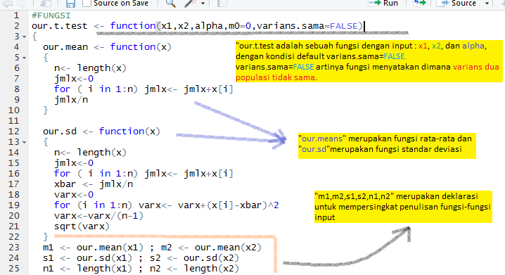 Create T Test Function Manually with R (Uji T Menggunakan R)