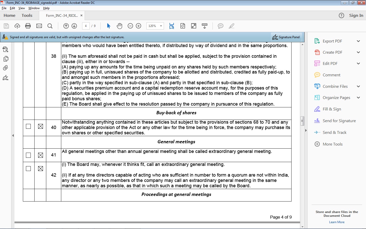 Corporate Updates: Draft Documents For Incorporation of Company Using ...
