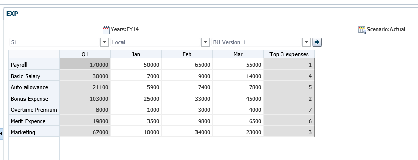 Adding formulas to the Dataforms - Hyperion Planning