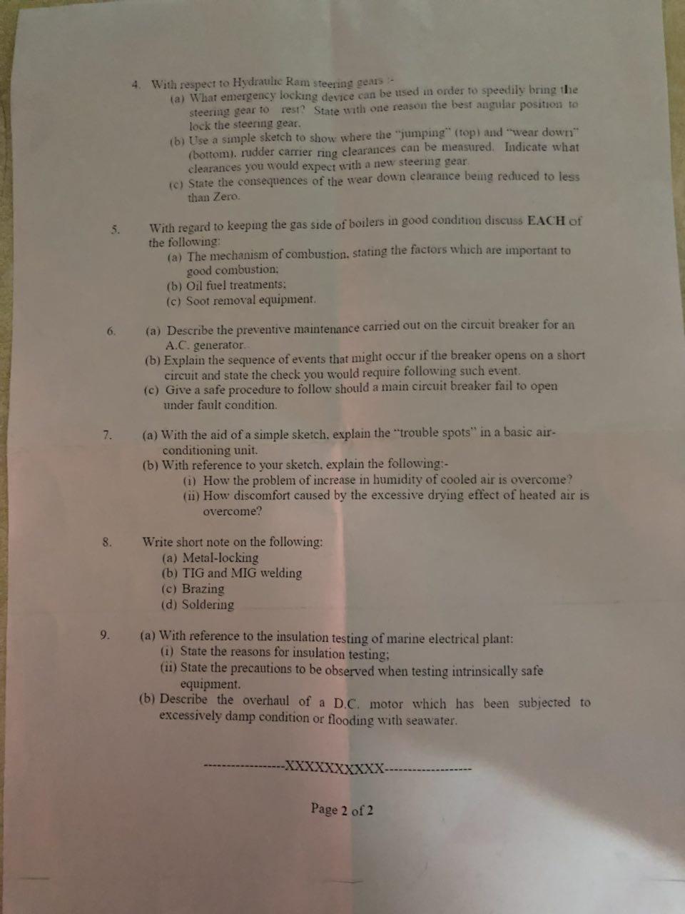 MEP 🔧- MEO Class 2 Papers