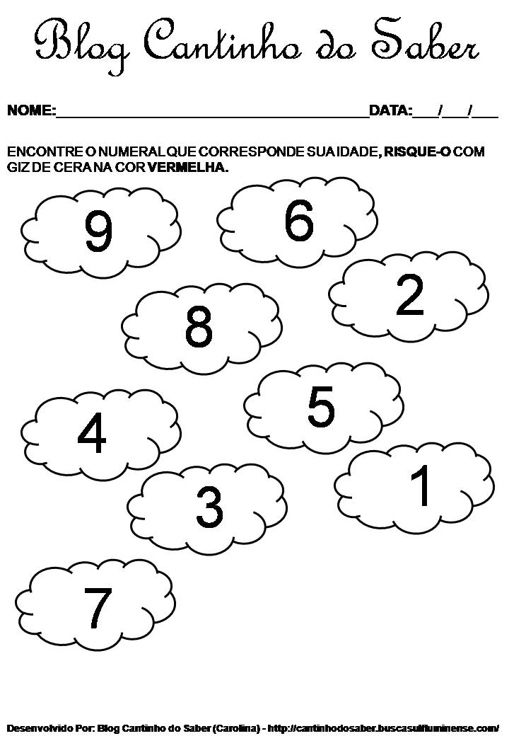 Atividades de matemática Numerais, Números e Quantidades #2 | LiliCatt