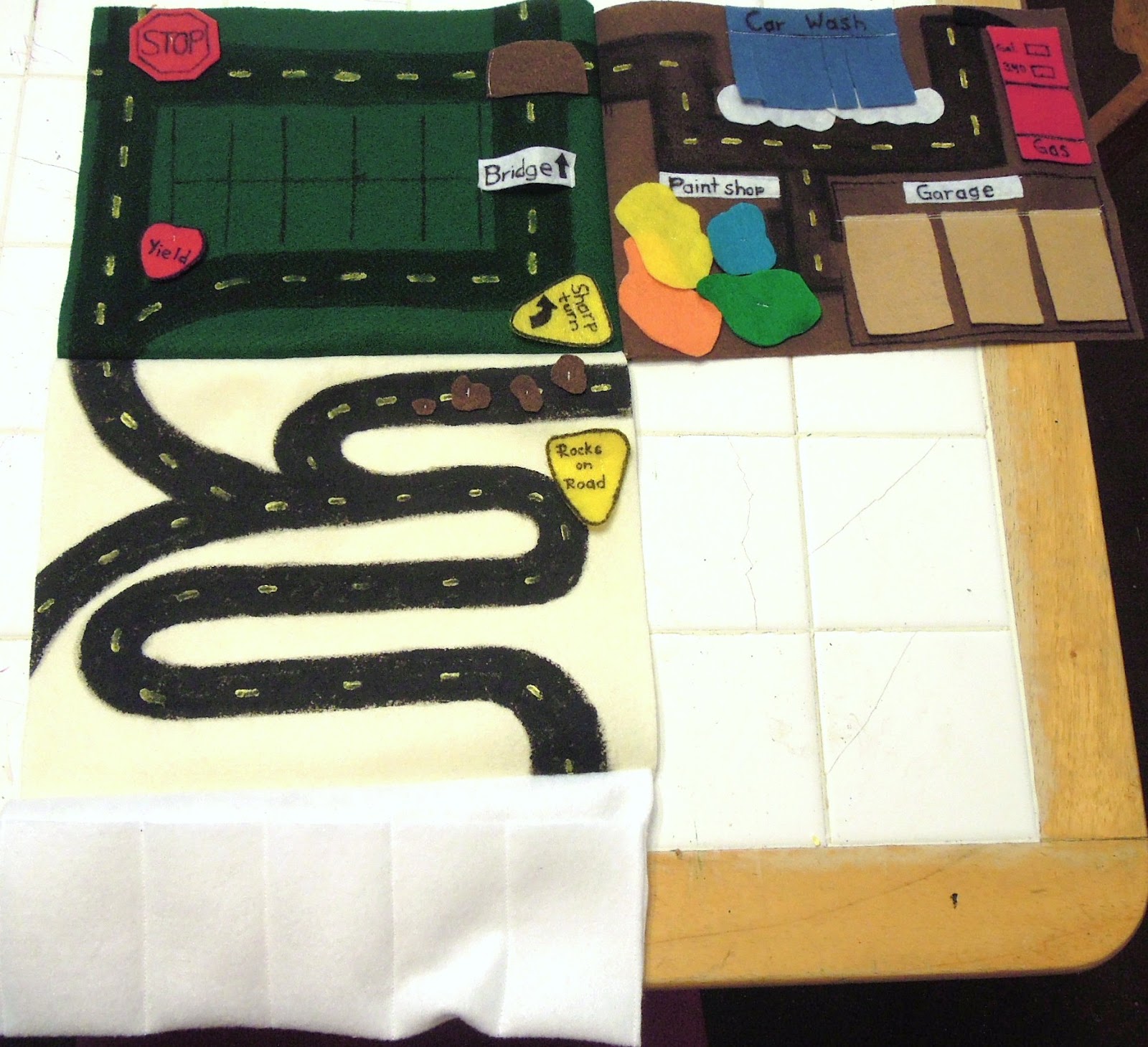 Desire 2 Create: Felt car track