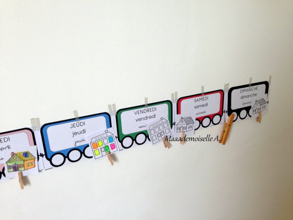 Maaademoiselle A.: || Repérage dans le temps : le train de la semaine