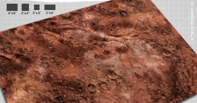 Tabletop Fix: Pwork Wargames - New Lands of Mars Gaming Mat