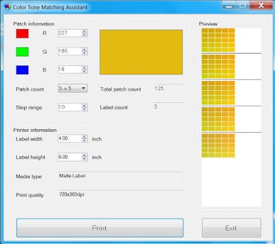 Color Labels On Demand: Color Tone Matching