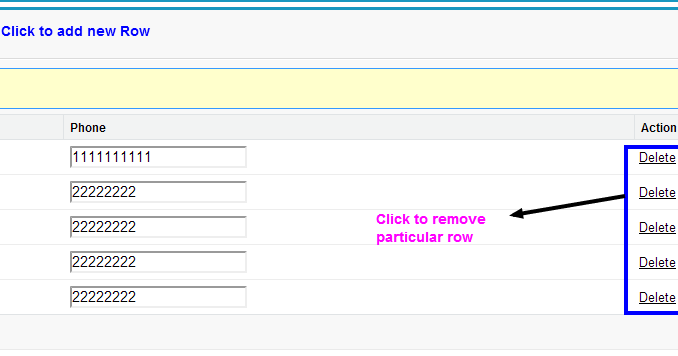 Whatasalesforce Add Remove Functionality In A Vf Page Pageblock Table For Creating Multiple