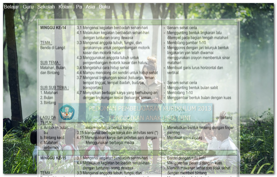 Contoh RPPM Paud Tema Alam Semesta Kurikulum 2013 | Pendidikan Anak ... Contoh RPPM Paud Tema Alam Semesta Kurikulum 2013 | Pendidikan Anak ...