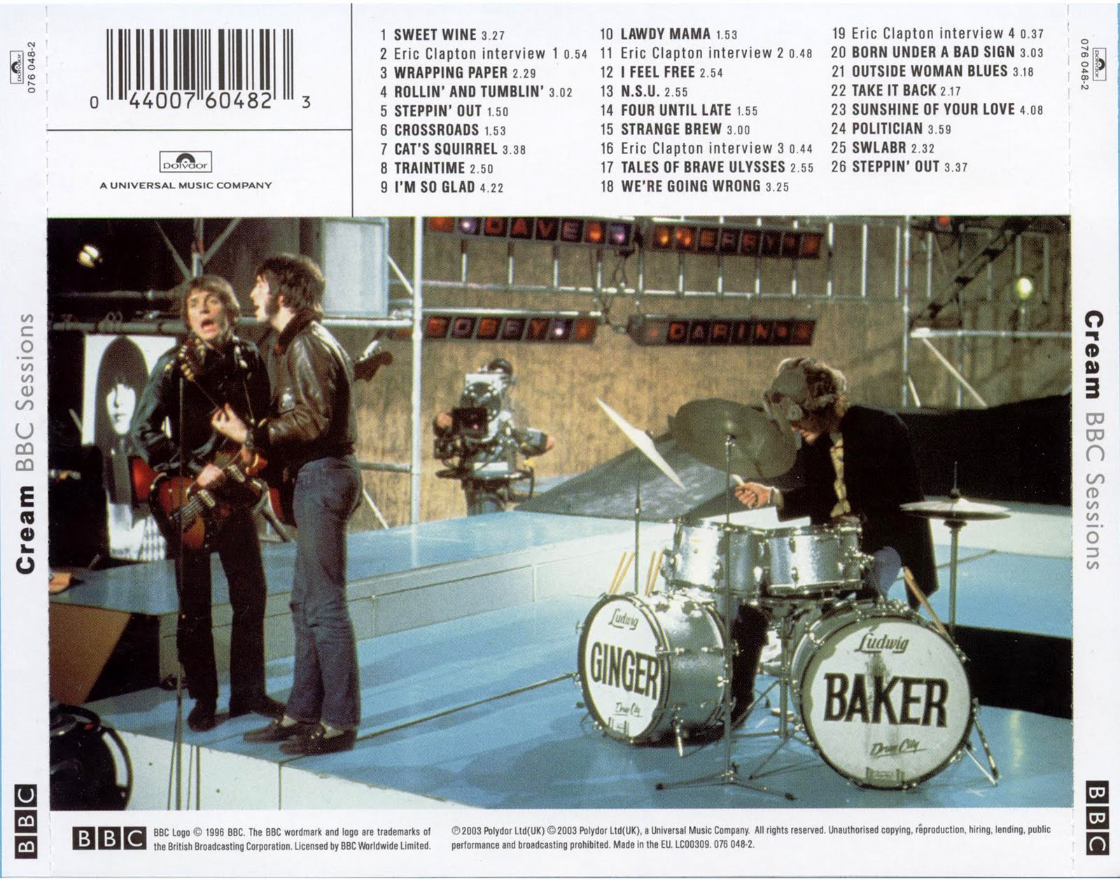 CONCRETE ROCK: CREAM - THE 1966 - 1968 BBC SESSIONS 2003