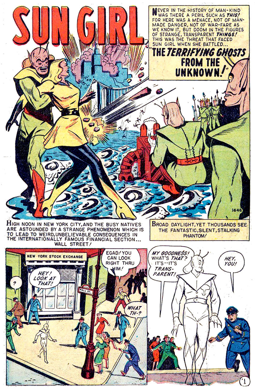 Pappy's Golden Age Comics Blogzine: Number 1981: Here comes the Sun Girl!