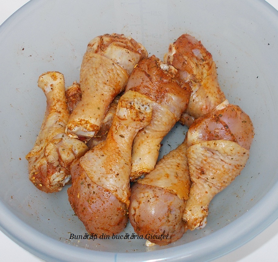 Ciocanele de pui cu ciuperci la cuptor - Bunătăți din bucătăria Gicuței