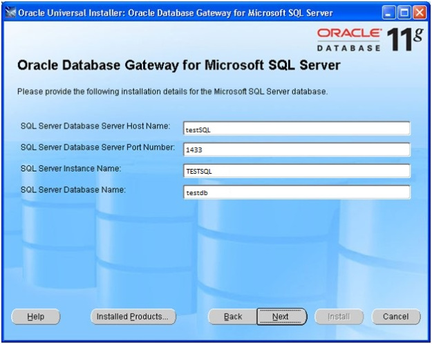 Dba Catalog Database Link Between Oracle Database And Sql Server Database