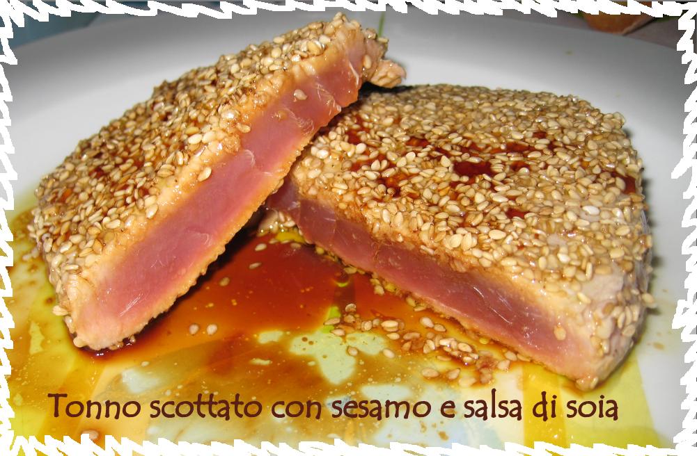 pappeincucina: Tonno scottato con sesamo e salsa di soia