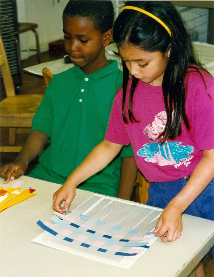 Art for Small Hands: Printing - Patterns on Weaving