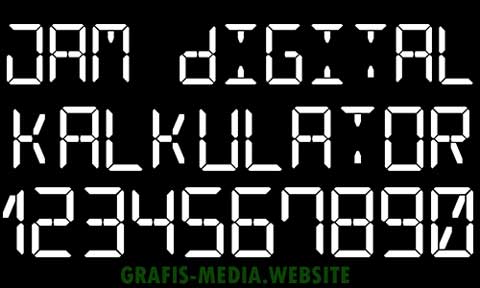 10 Font Gratis Untuk Jam Digital & Kalkulator Digital - Ngeeneet