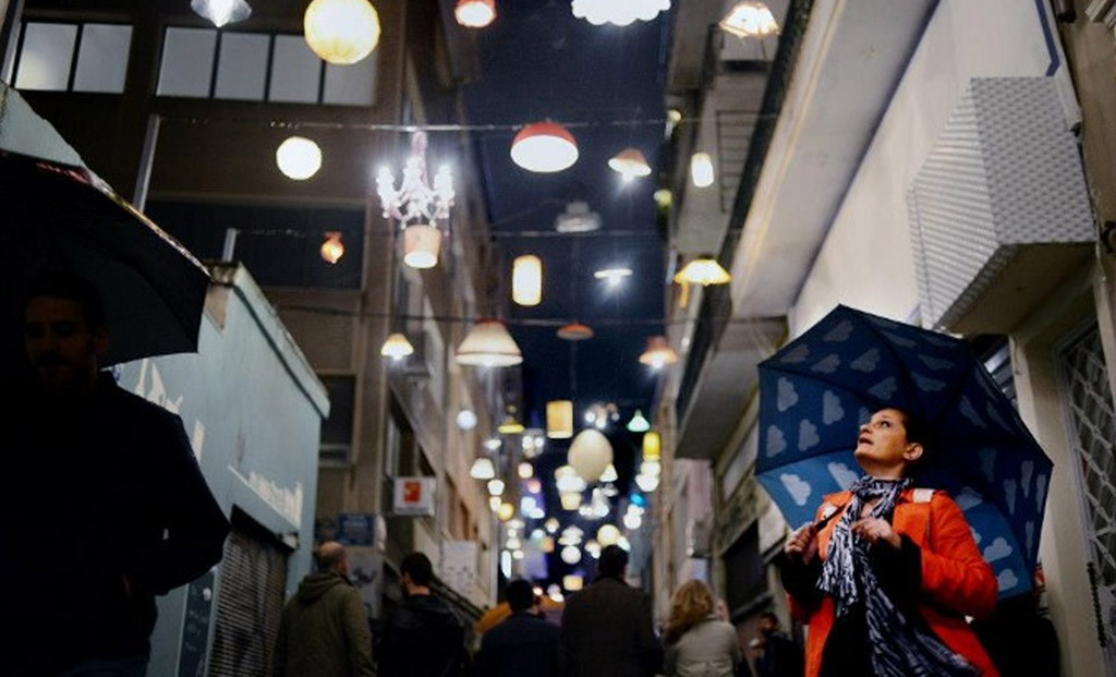 Synoikia, a communal lighting installation from donated fixtures ...