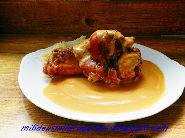 CODILLO AL VINO BANDEIRA EN SALSA DE VERDURAS - Mil ideas, mil proyectos