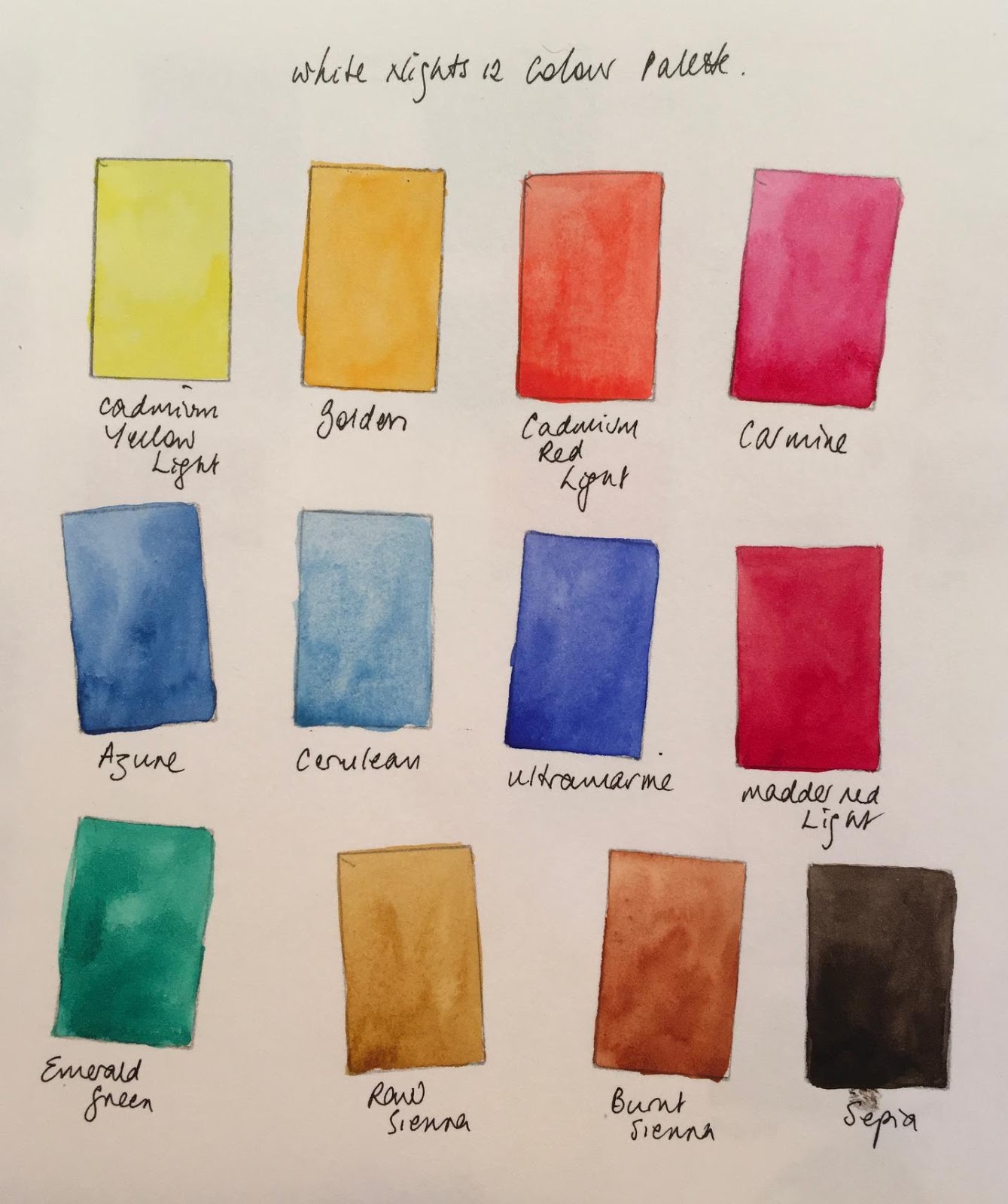 Jane Blundell Artist: White Nights watercolours (updated August 2016)