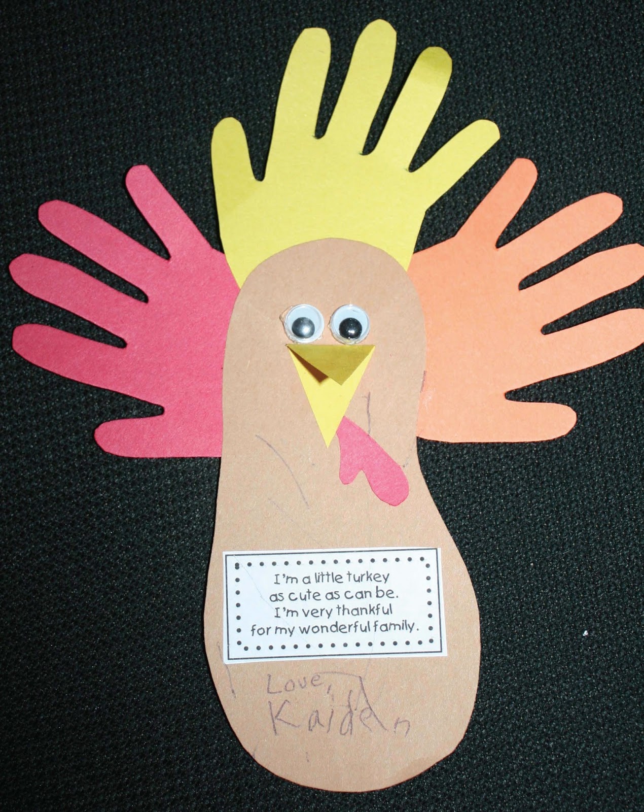 Keepsake Turkey Craft - Classroom Freebies