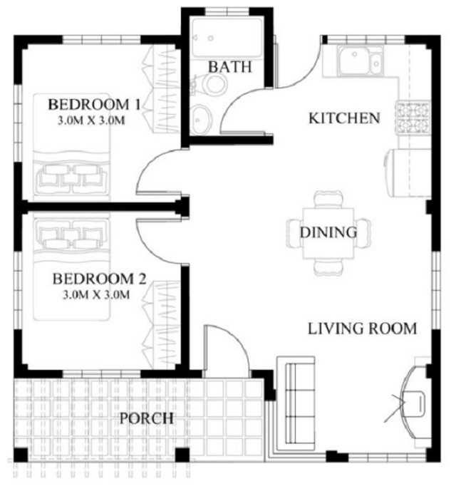 PLANO DE CASA DE 50 M2 : PLANOS DE CASAS GRATIS Y DEPARTAMENTOS EN VENTA