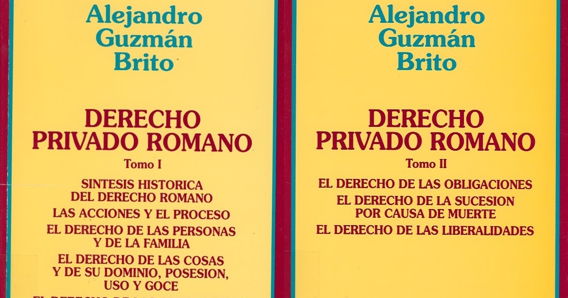 Libros de Derecho: Derecho Romano, Alejandro Guzman Brito