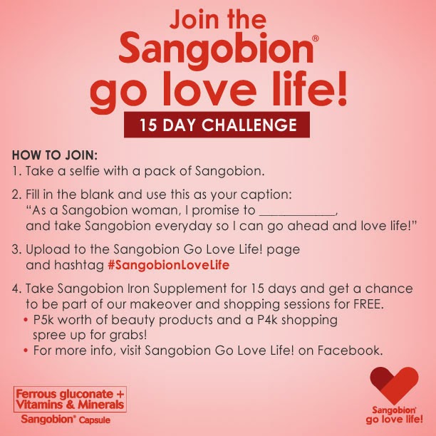 Join Sangobion Go Love Life 15-Day Challenge and Win Amazing Prizes ...