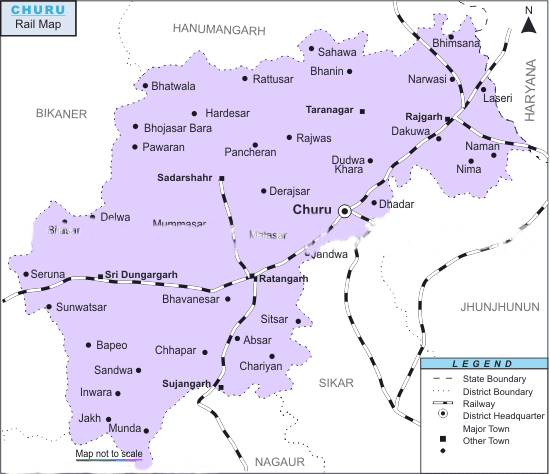 Rail-Map-india: Churu_railway_map