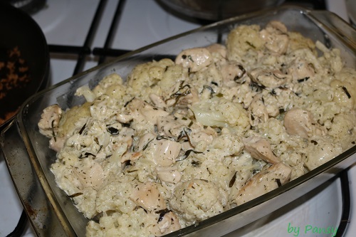 Pansy 's recipes - Retetele Panselutei: Piept de pui cu conopida la cuptor