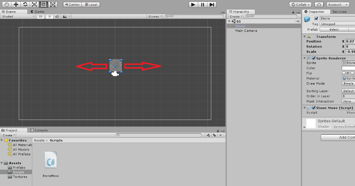 Unity(ユニティ）整理：04.左右移動 無限反復 Time.deltaTime, Time.time, Mathf.Sin()