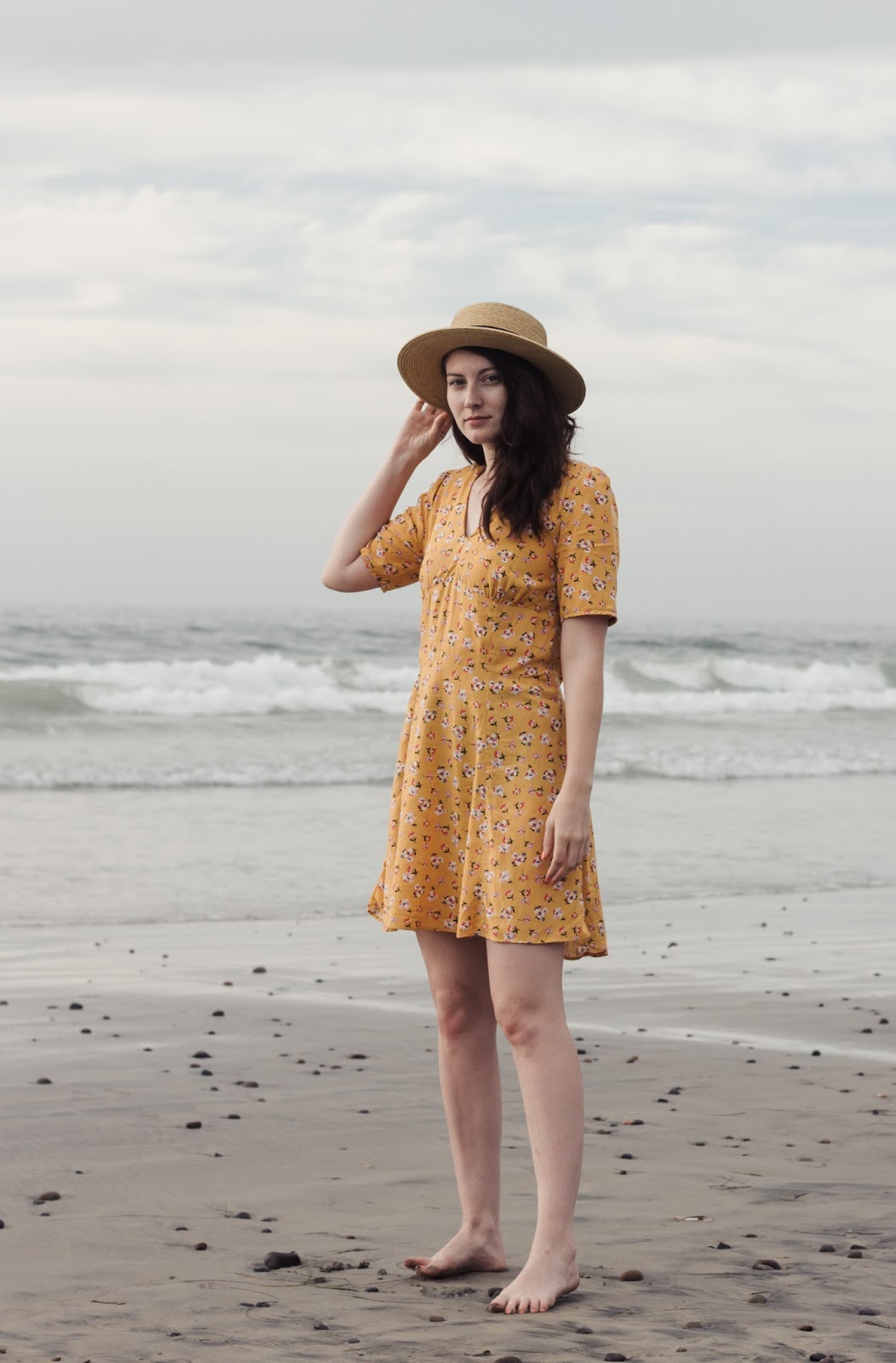 yellow dress at the beach | these days