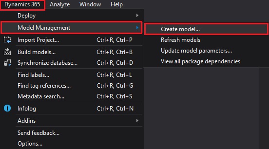How to create and update a new model in D365 - D365 F&O Solutions