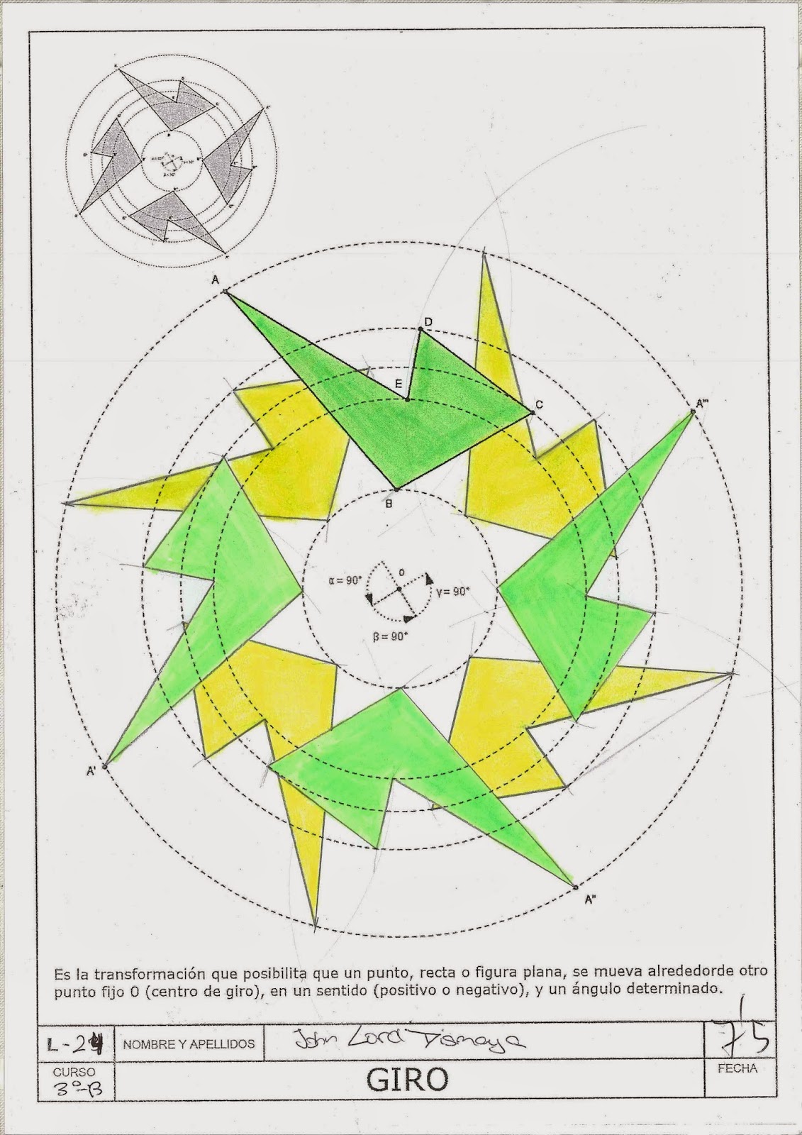 TRANSFORMACIONES GEOMÉTRICAS: GIRO | .imagenesola imagen y la educacion ...
