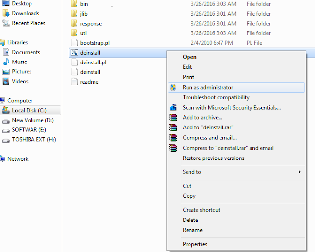 Moin's DBA Blog: How to Uninstall Oracle 11g Client on Windows