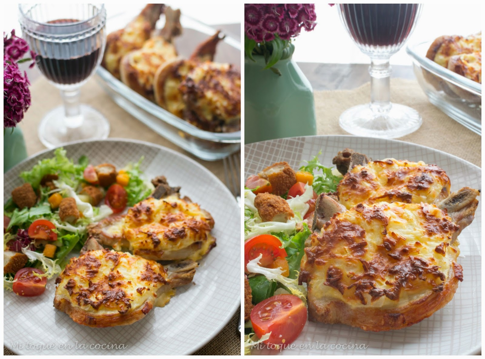 Mi toque en la cocina: Chuletas gratinadas