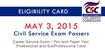 Civil Service Exam PH: Notice to May 3, 2015 civil service exam passers ...