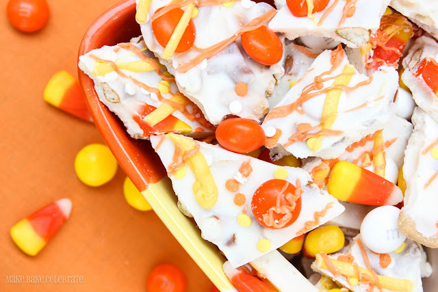 MBC: {Candy Corn Week!} Sweet and Salty Candy Corn Bark
