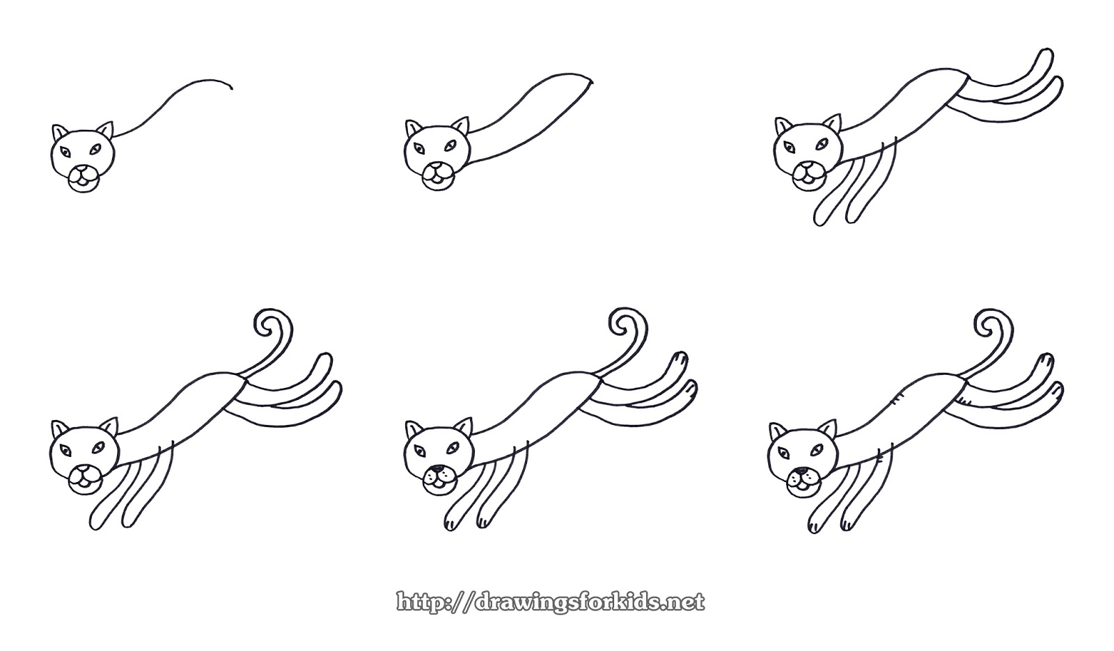 How to draw a Panther for kids